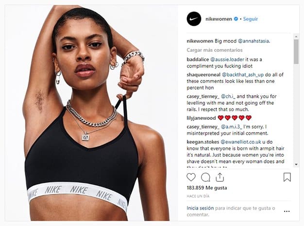 Las redes sociales aplauden a Nike por mostrar a una modelo con vello ...