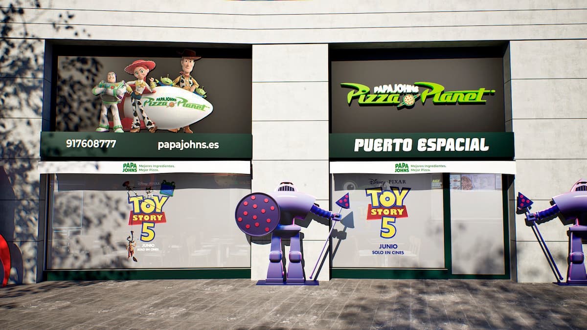 Papa Johns recrea el Pizza Planet por el estreno de Toy Story 5